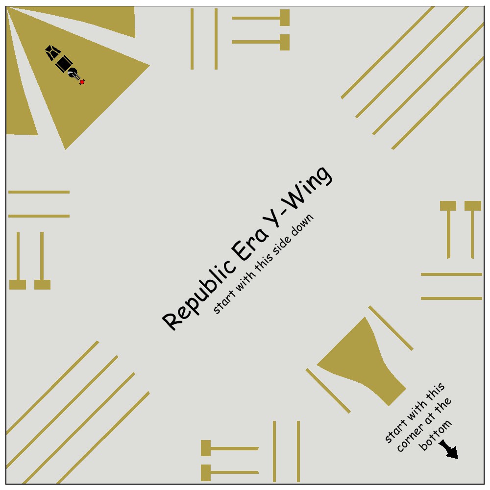 Republic Era Y-Wing – Star Wars Origami