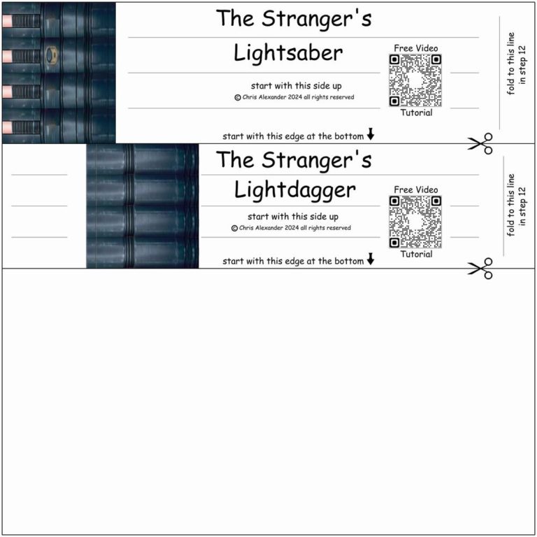 The Stranger’s Lightsaber – Star Wars Origami